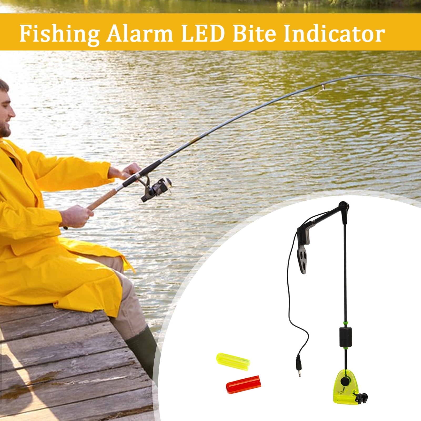 Opolski 1 Set Carp Fishing Alarm Waterproof Flashing Colored Lights ...