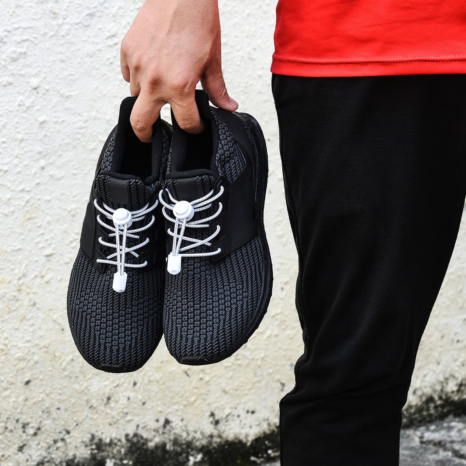 Opolski 1 Set No Tie Shoelaces Elastic Heavy Duty Lock Adjustable Multi ...