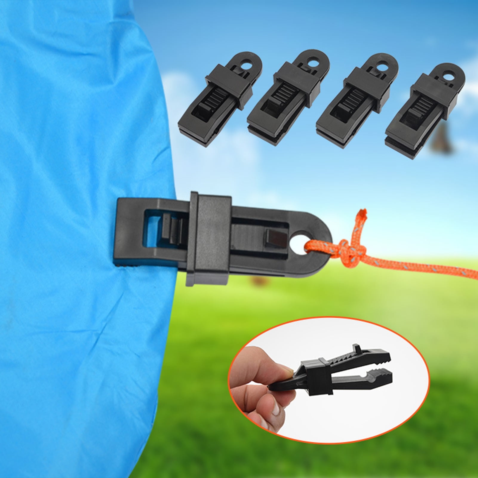 Opolski 10Pcs Heavy-Duty Windproof Clips Adjustable High-strength ...