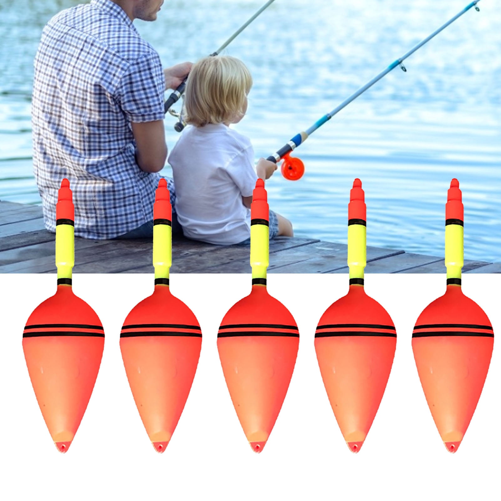 Opolski 10Pcs Olive Shape Fish Float Bobber Buoy Fishing Tackle Tool ...