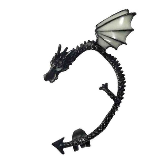 Opolski 1Pc Women Punk Luminous Dragon Shape Ear Cuff Clip Earring No ...