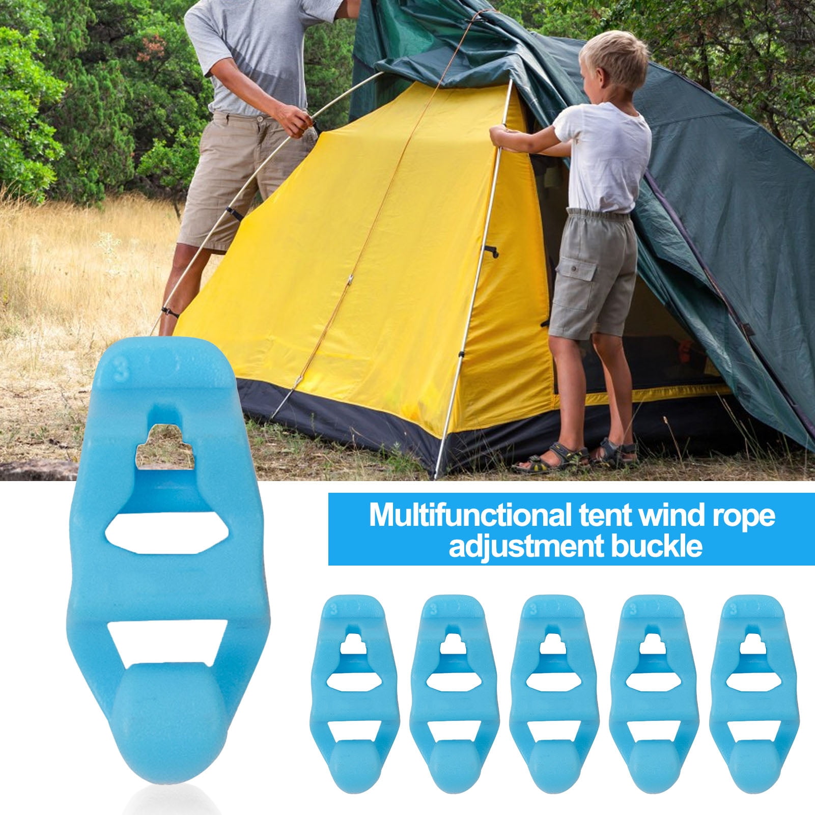 Opolski 20Pcs Wind Rope Adjustment Buckle Durable Tent Tarp Canopy ...