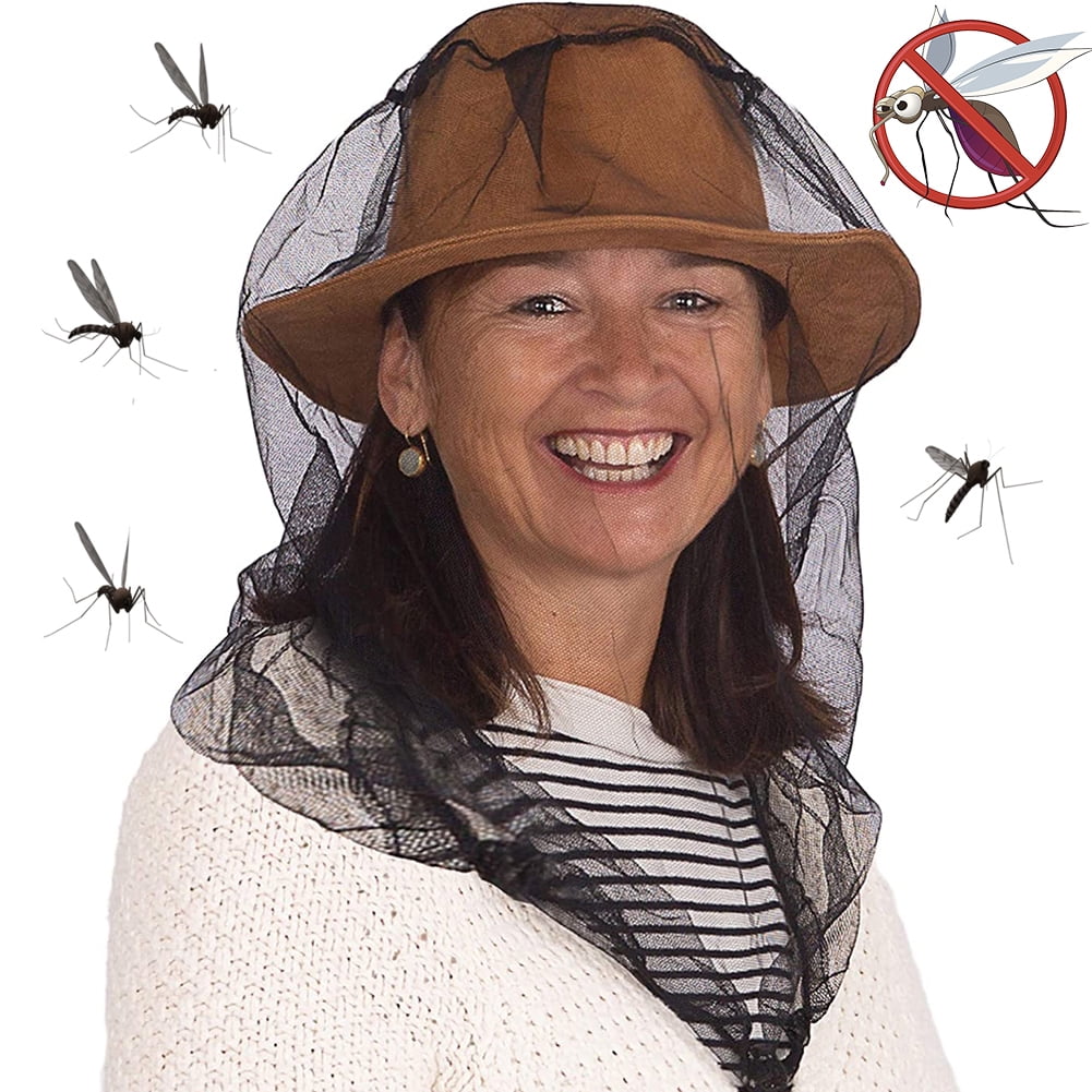 Opolski 2Pcs Mosquito Insect Bug Bee Face Shield Head Cover Fine Mesh ...