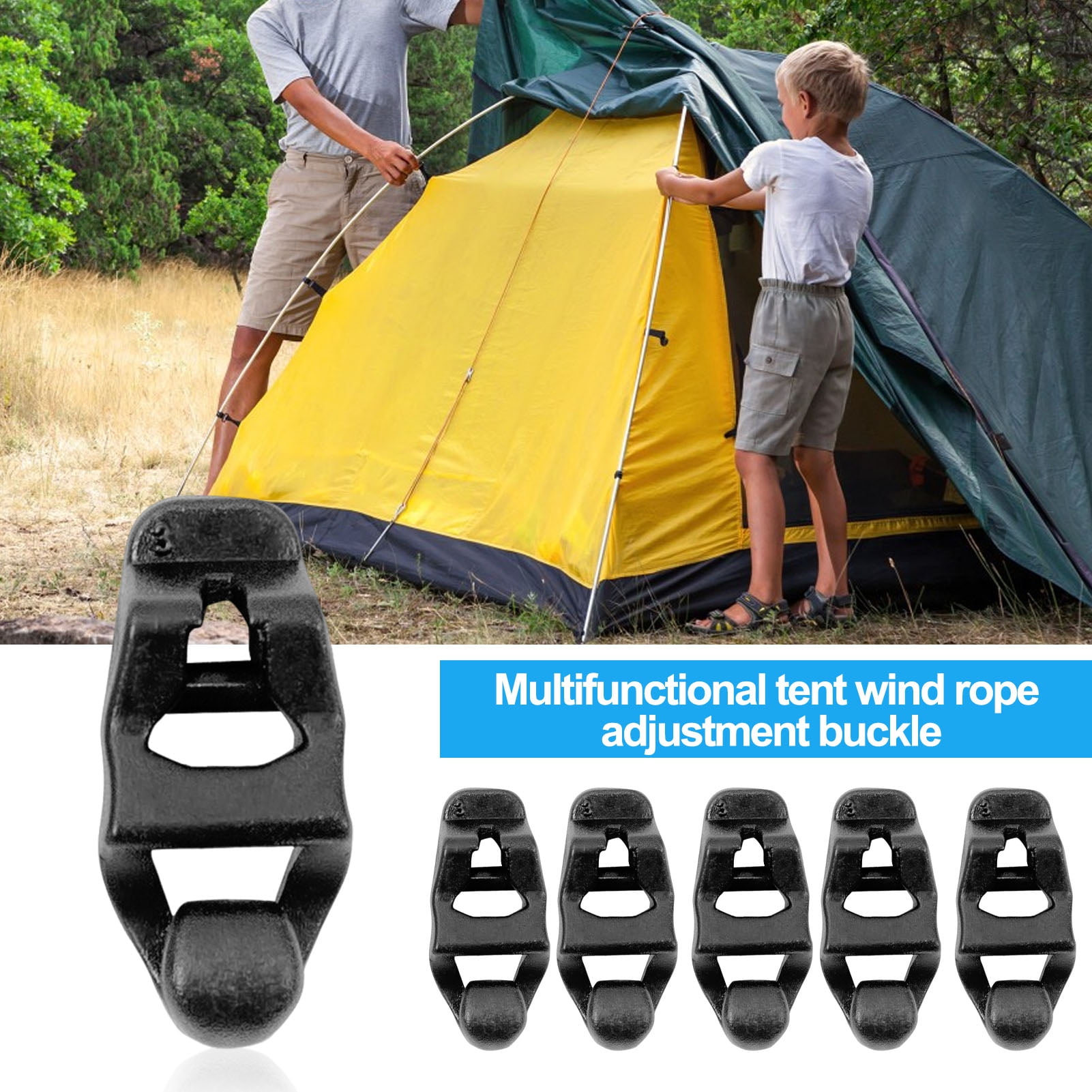 Opolski 50Pcs Wind Rope Adjustment Buckle Durable Tent Tarp Canopy ...
