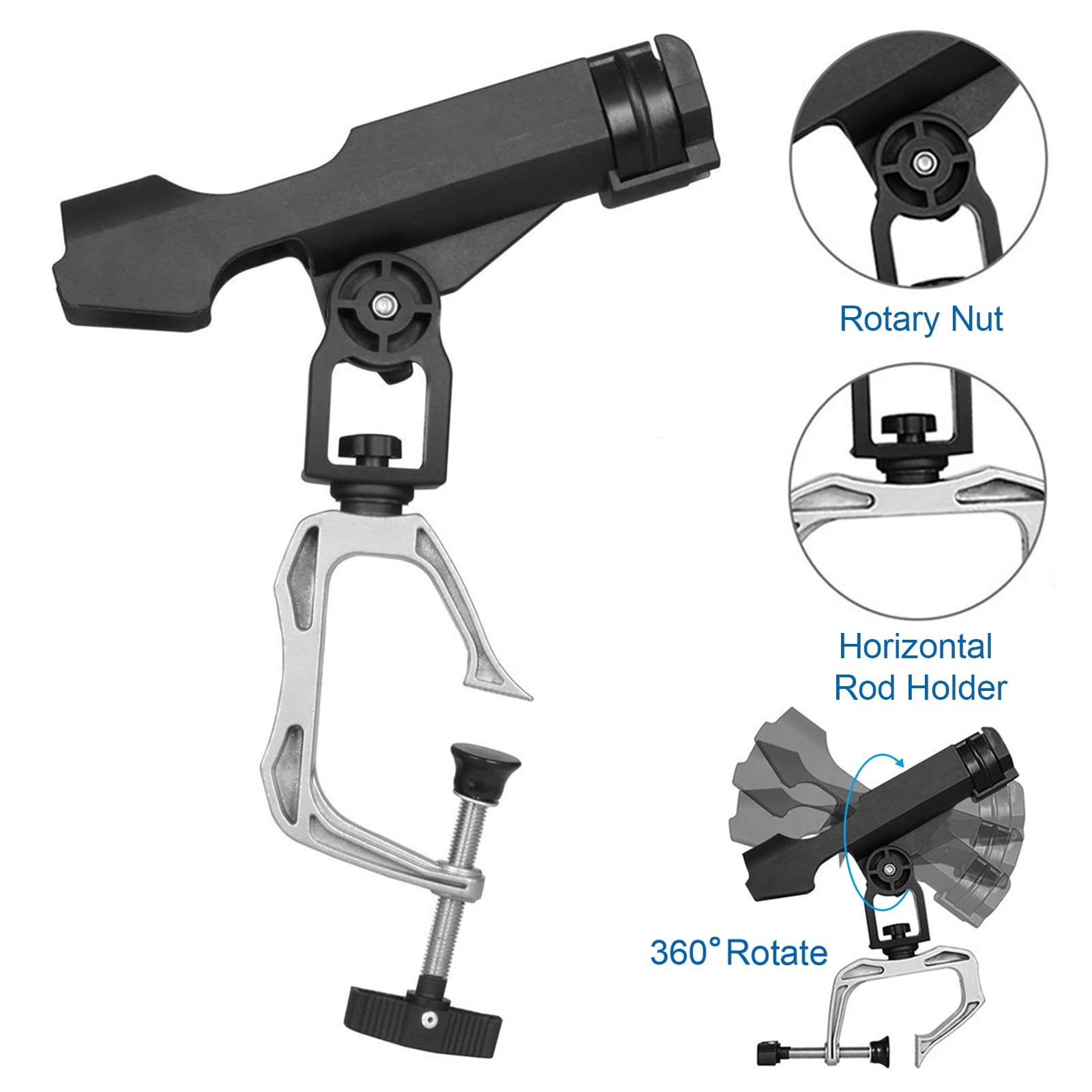 Opolski Boat Fishing Rod Holder 360-Degree Adjustable Rod Holder Large ...
