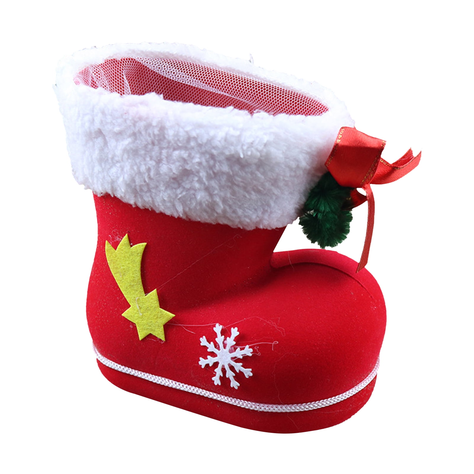 Opolski Christmas Candy Boots Cute Wide Application Plastic Plush ...