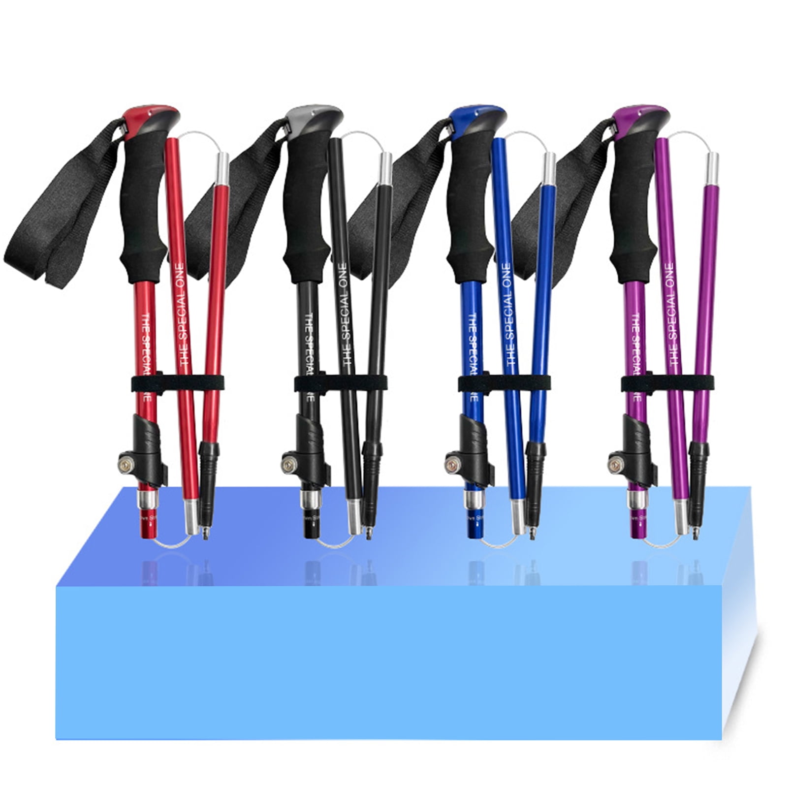 Opolski Collapsible Trekking Pole with Non-slip Handle High Durability ...