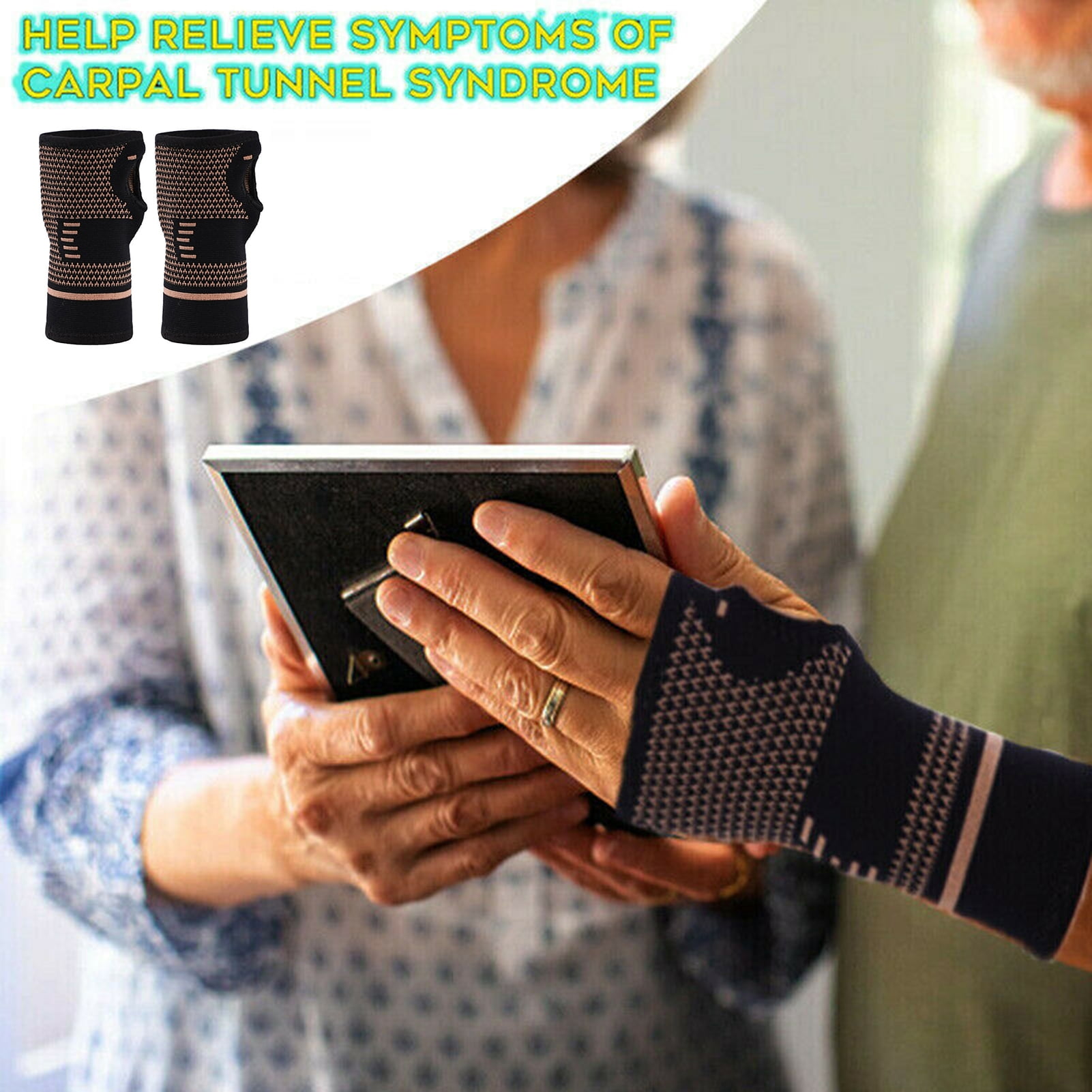 Opolski Copper Compression Wrist Brace Wrist Support Reduce ...