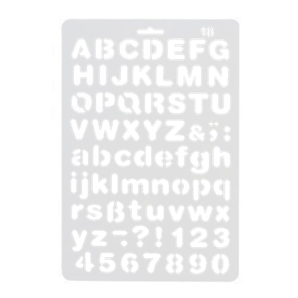 Opolski English Alphabet Number DIY Scrapbook Drawing Template ...