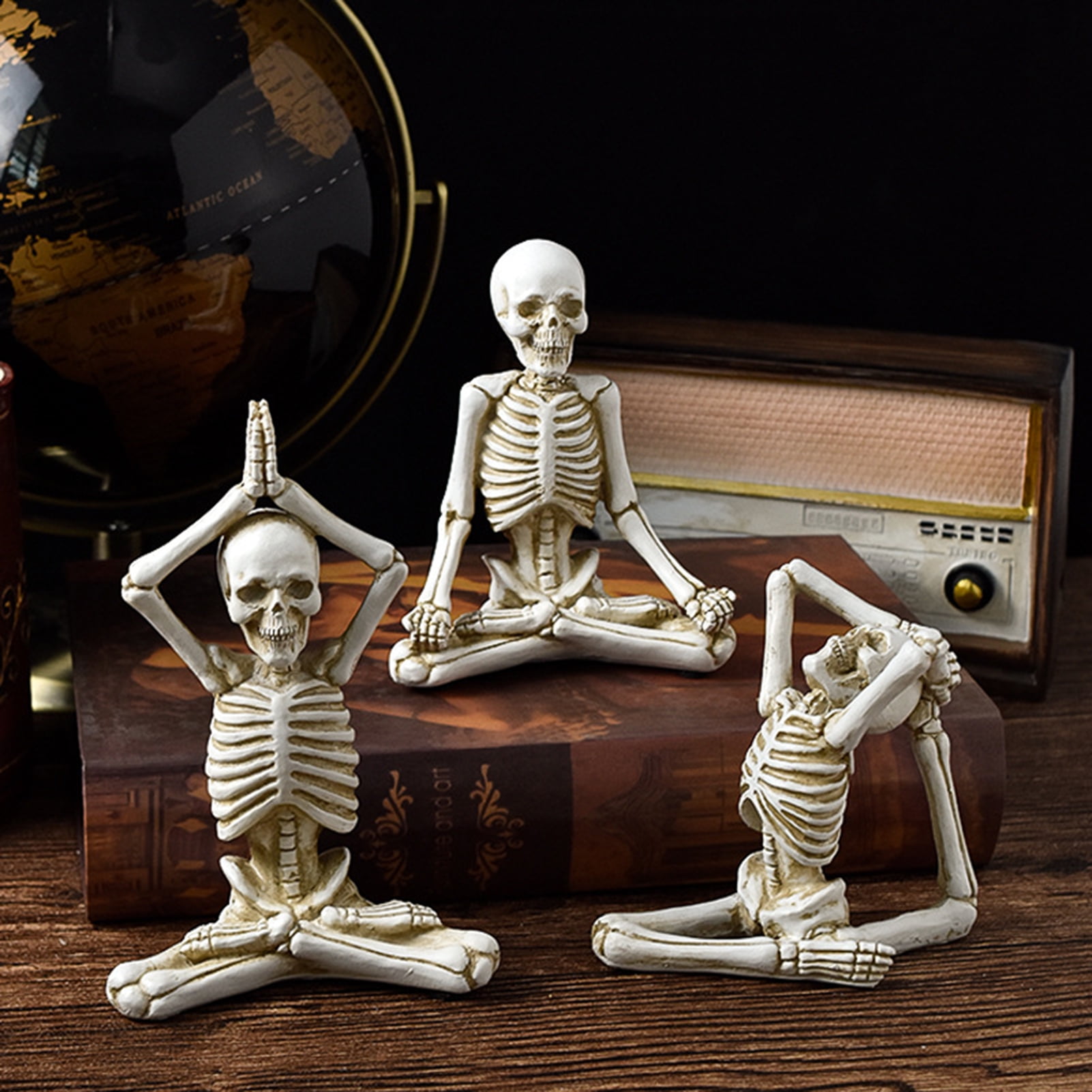 Opolski Halloween Yoga Skeleton Funny Gifts Anti-fade Collectible ...