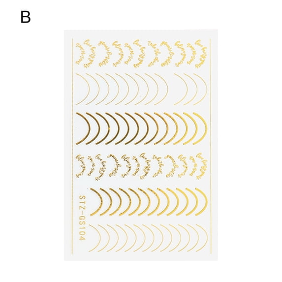 Opolski Nail Strip Half Moon Shape 3D Effect Ultra Thin Rose Gold ...
