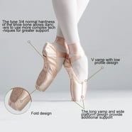Adult Canvas Satin Ballet Pointe Dance Shoes Ladies Professional with ...