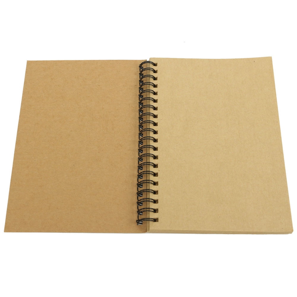 Opolski Retro Kraft Spiral Binding Blank Graffiti Sketchbook Notebook ...