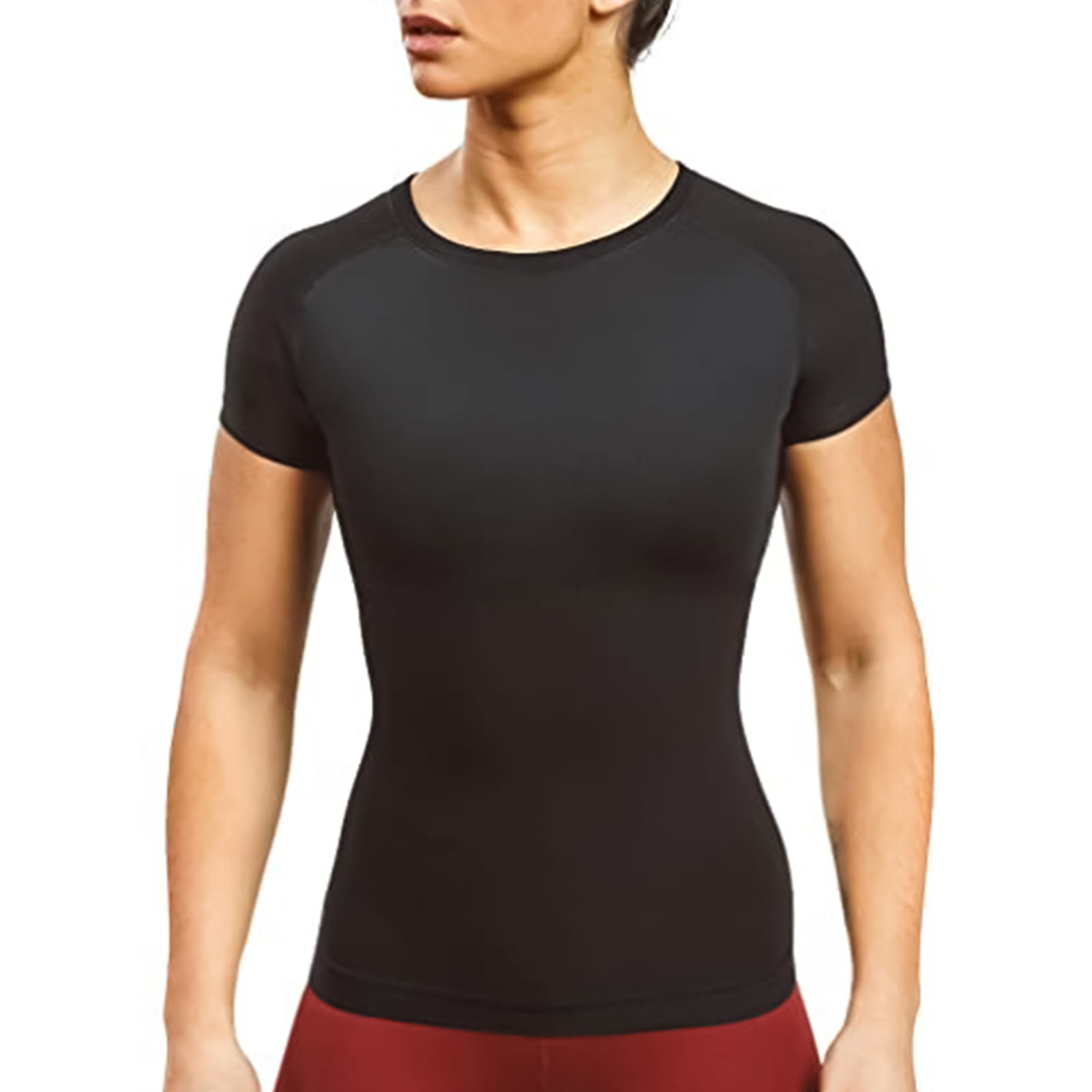 Opolski Sauna Top Heat Trapping Round Neck Soft Women Body Shaper Sweat ...