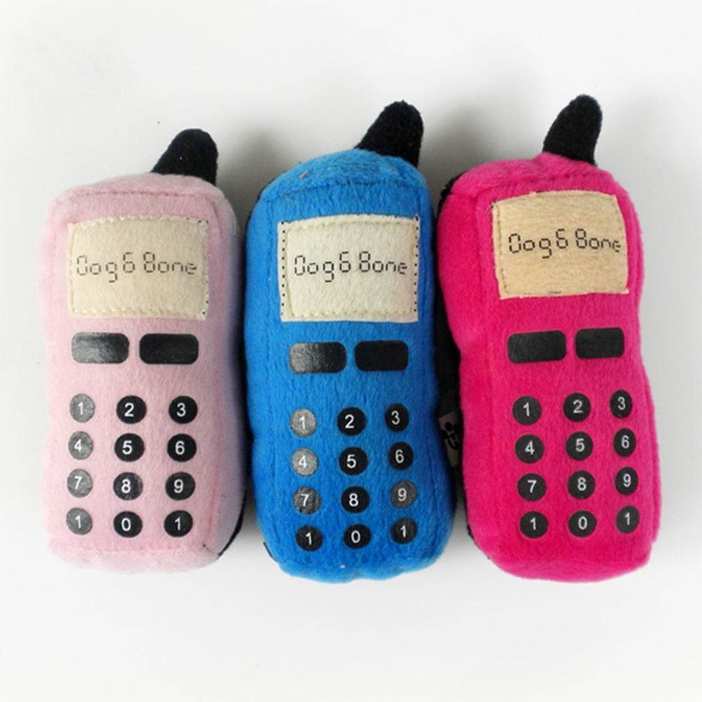 Opolski Squeaky Dog Toys Funny Cellphone Shape Pet Dog Chew Squeaky ...
