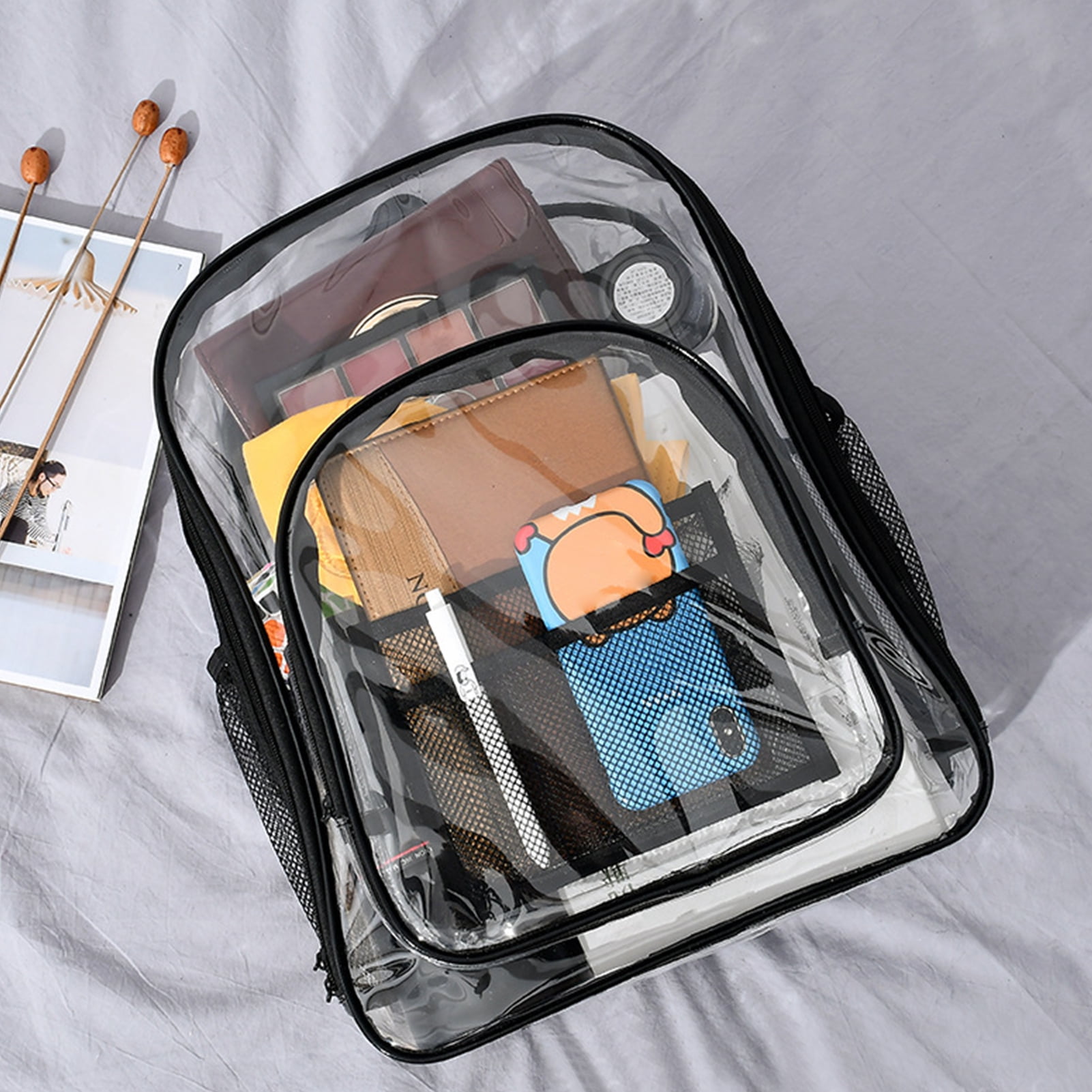 Opolski Transparent Backpack with Adjustable Shoulder Strap Waterproof ...