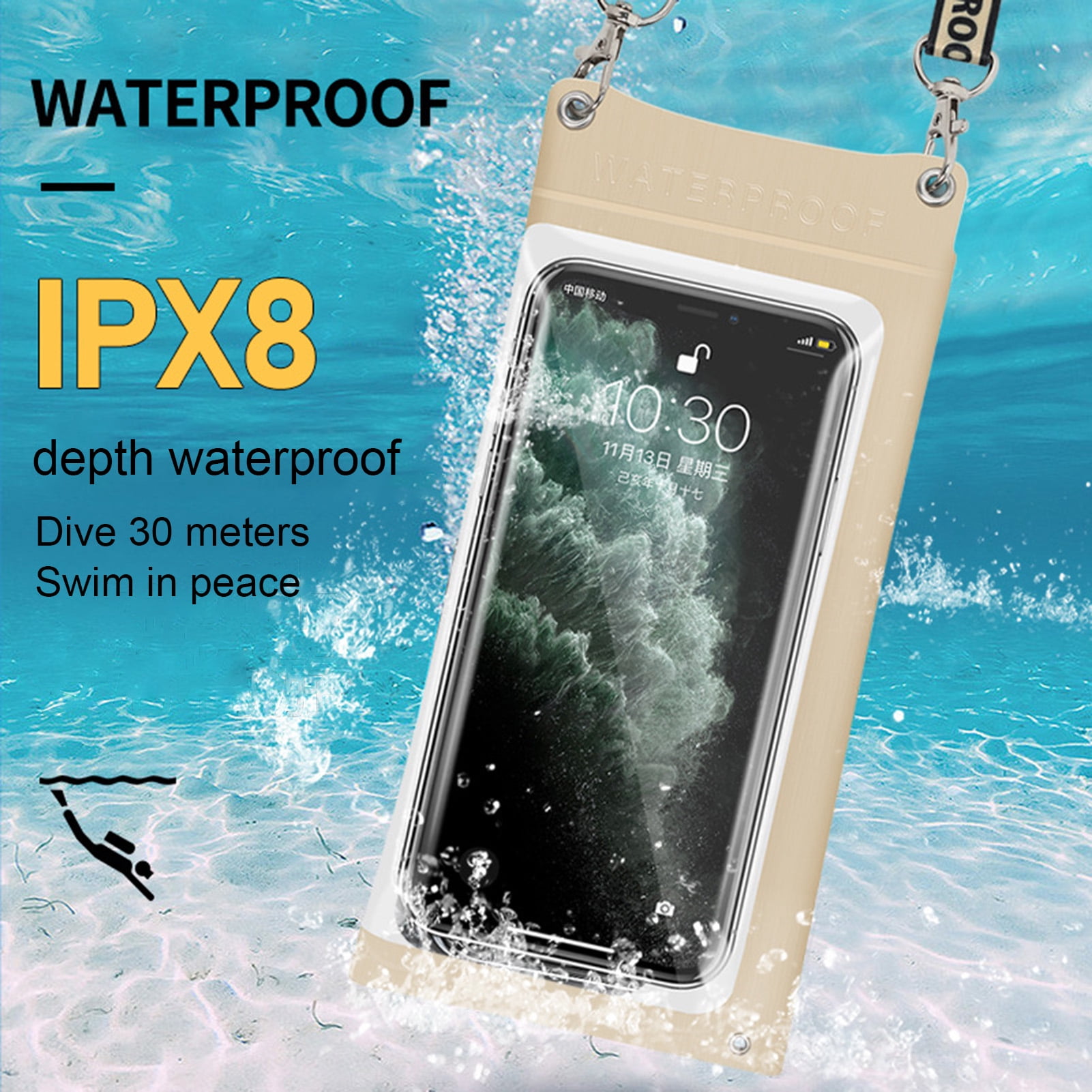 Opolski Waterproof Phone Bag with Lanyard TPU Material Transparent ...