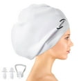Opom Extra Large Swimming Cap,Waterproof Swimming Hat Anti-Silp Bathing ...