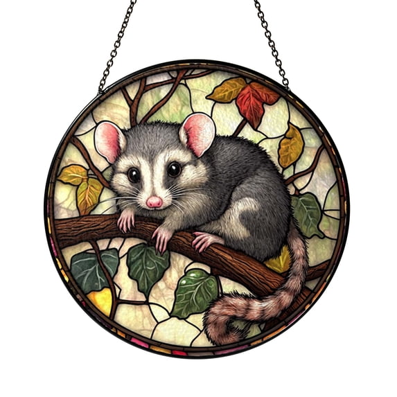 Opossum Inspired Glass Suncatcher – Decorative Window Hanging - Walmart.com