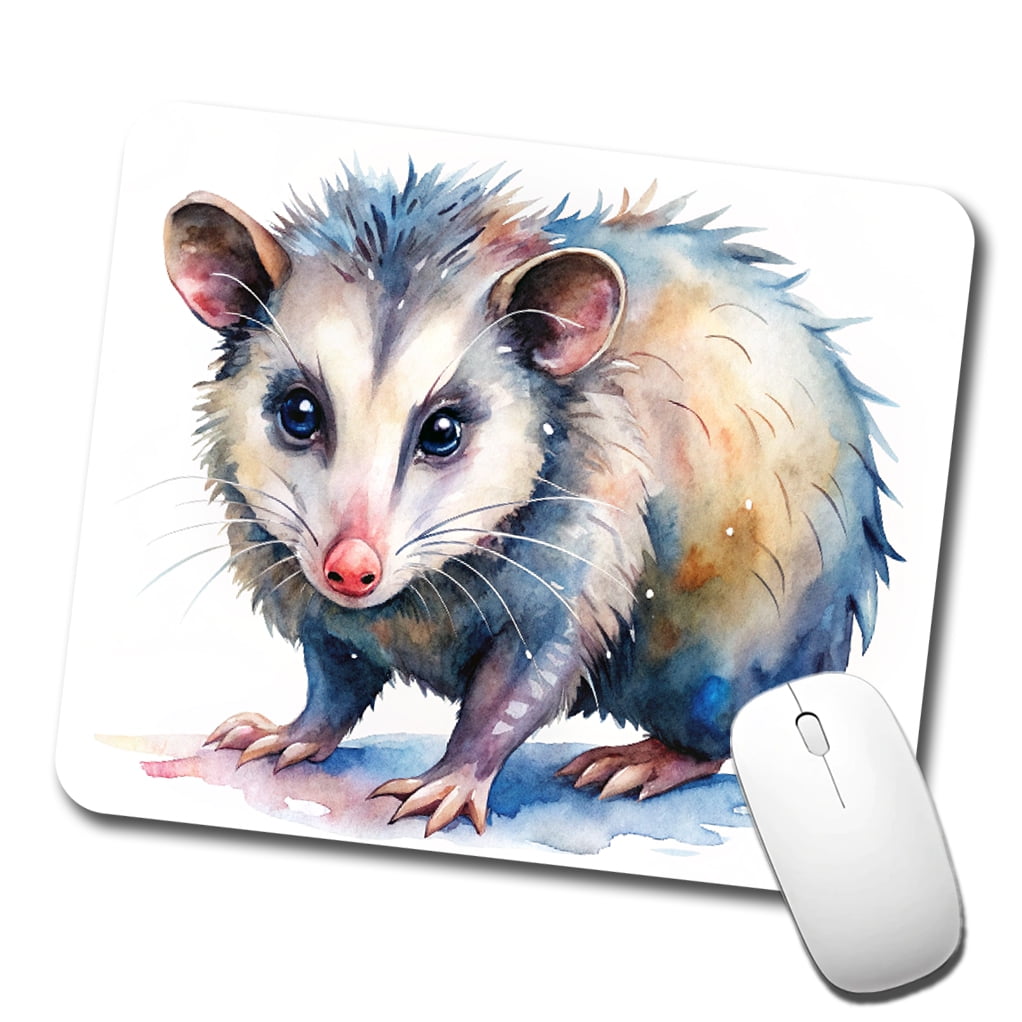 Opossum Watercolor Mouse Pad Low Profile Gaming Mat - Walmart.com