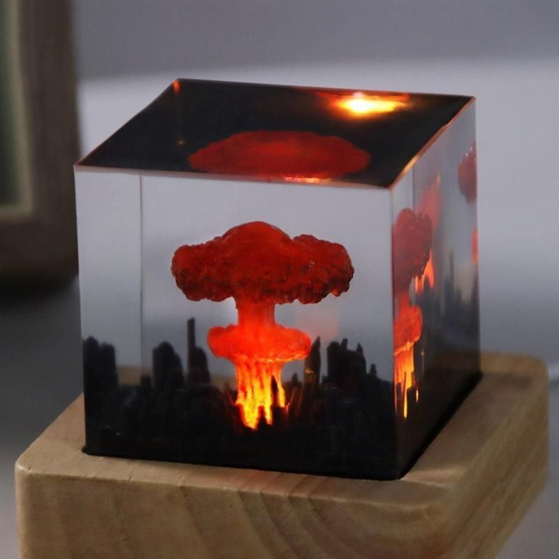 Oppenheimer Atomic Bomb Explosion Lamp Creative Crystal Epoxy Resin ...