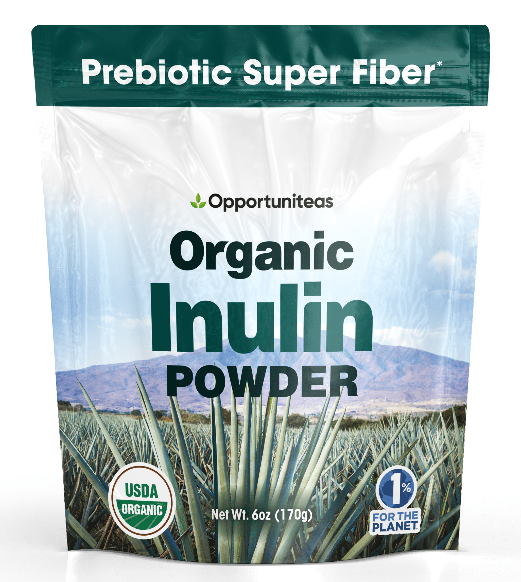 Organic Inulin Powder, Prebiotic Fiber from 100% Blue Weber Agave, Non ...