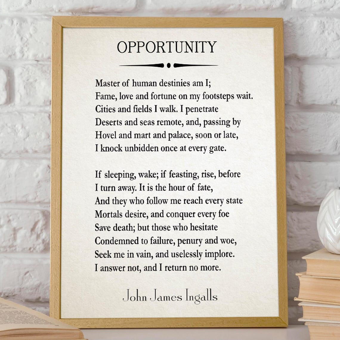Opportunity Poem By John James Ingalls Opportunity Quote Inspiring Poem ...