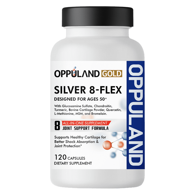 Oppuland Gold Silver 8-Flex Joint Support – 120 Capsules – All-in-One Formula for Ages 50 ...