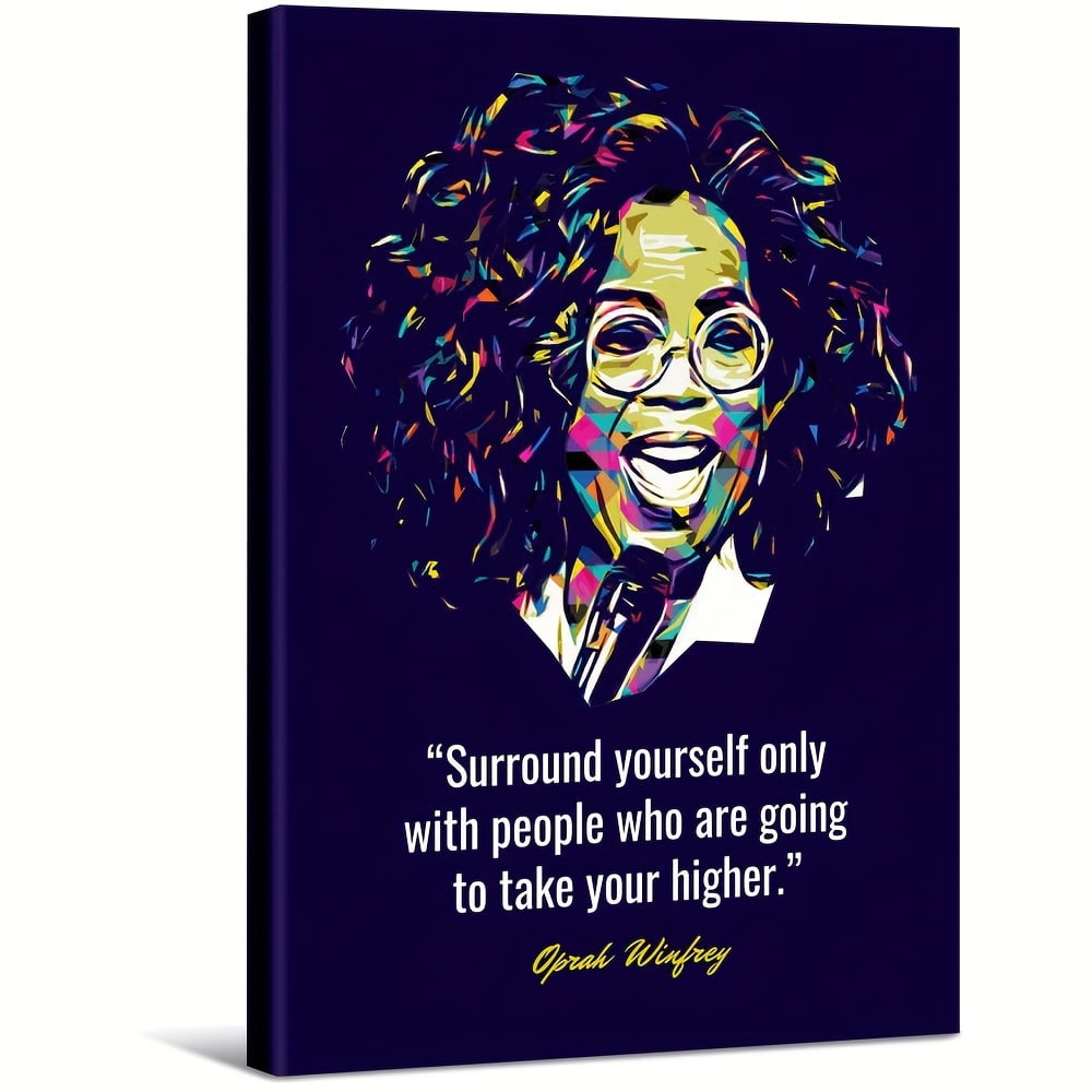 Oprah Winfrey Inspirational Quote Large Wooden Framed Wall Art Home ...