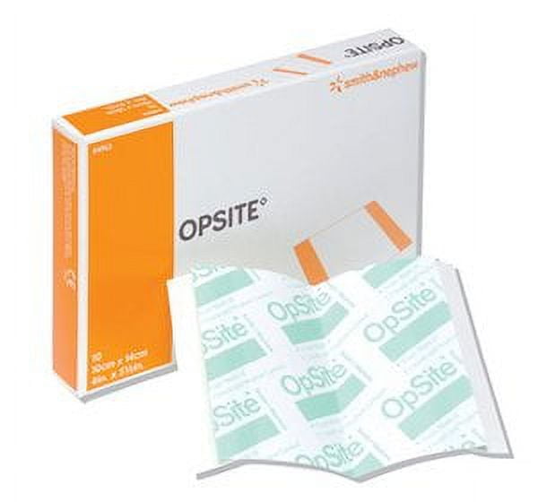 Opsite Waterproof Transparent Adhesive Dressing, 5-1/2 x 4 Inch, Box of ...