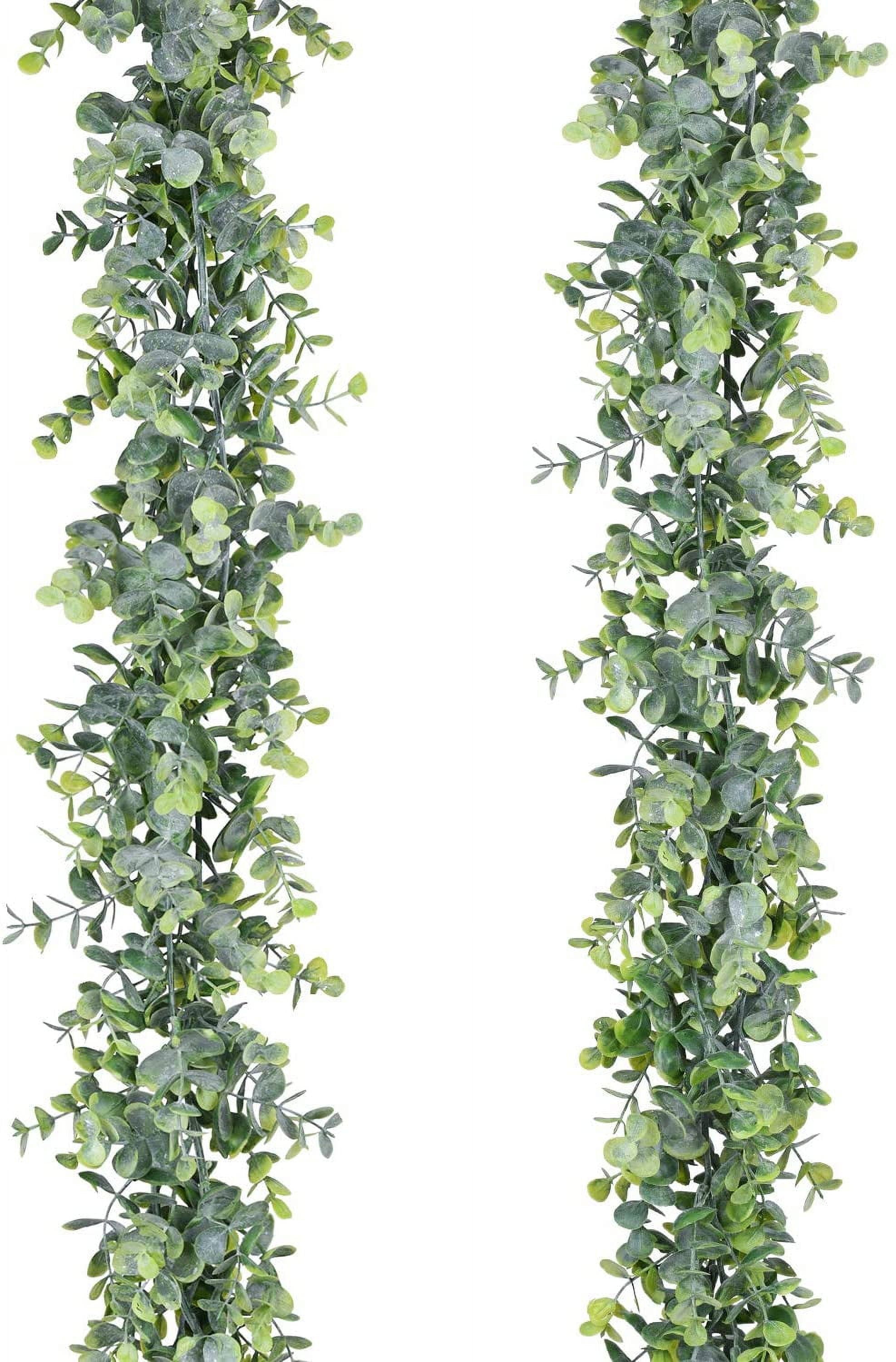 Opspring 2 Pack Artificial Eucalyptus Garland, Fake Eucalyptus Greenery ...