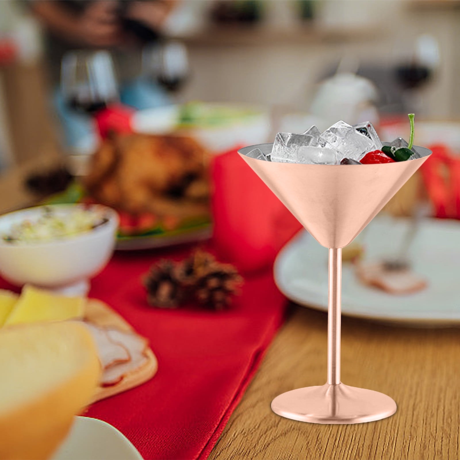 Opspring 220ml Stainless Steel Wine Glasses Unbreakable Metal Wine ...