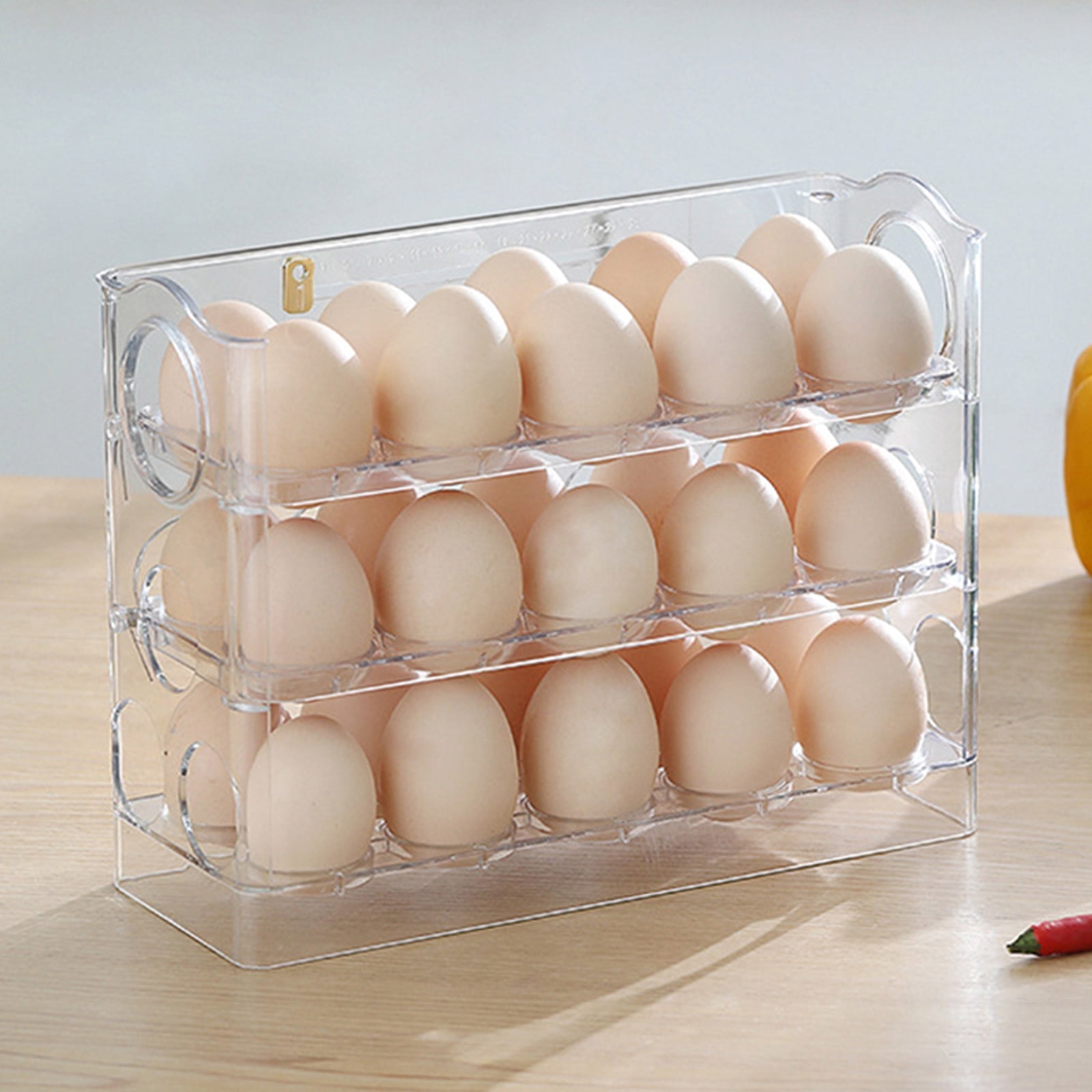 Opspring 3-Layers Clear Fridge Drawers, 3.93*6.37*7.87 Inch Pull Out ...