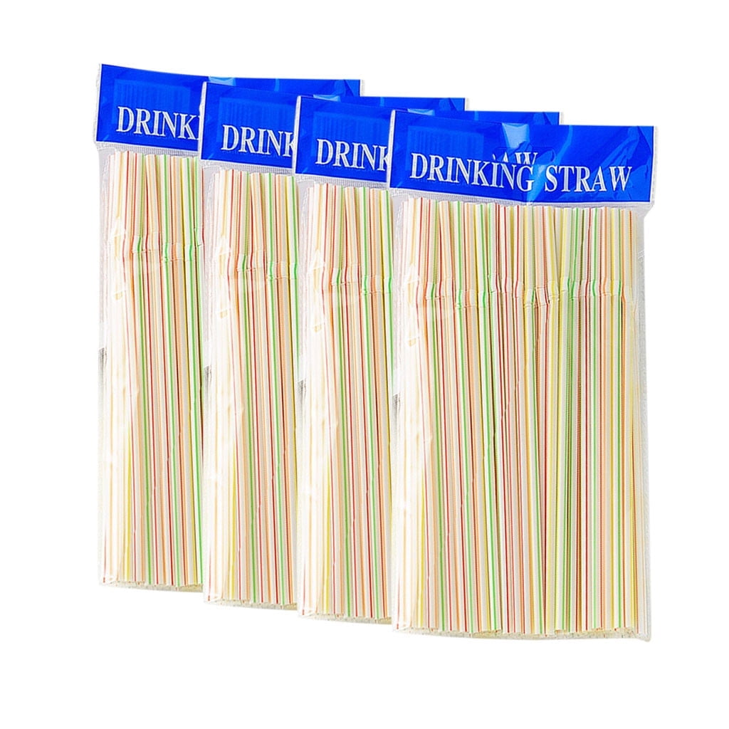 Opspring [400 Pack] Flexible Disposable Plastic Drinking Straws ...