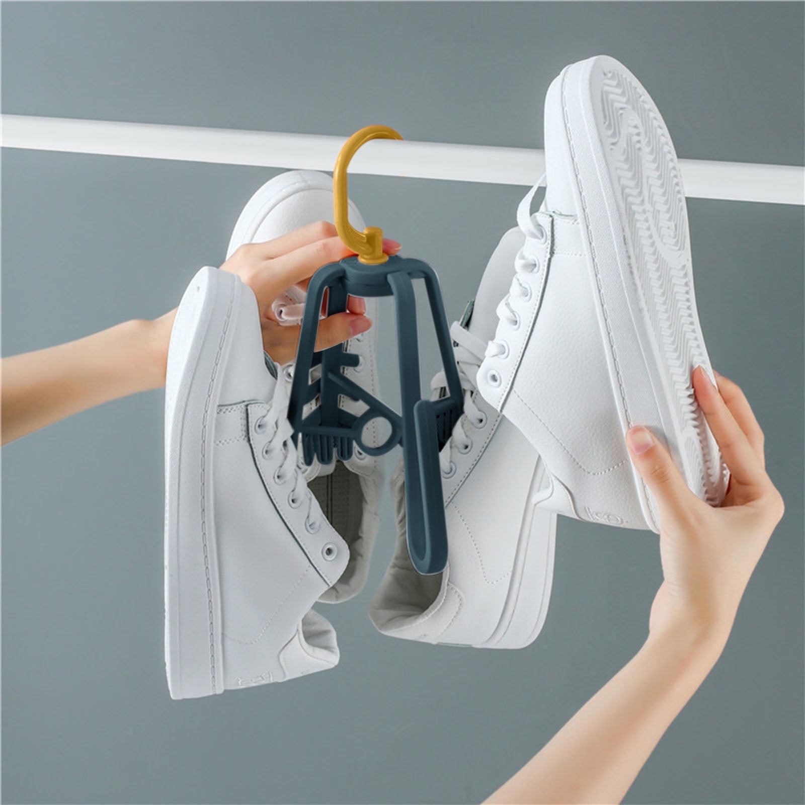 Opspring 5 Pcs Sandals Rack, Multi-functional No-punch Plastic Hook ...