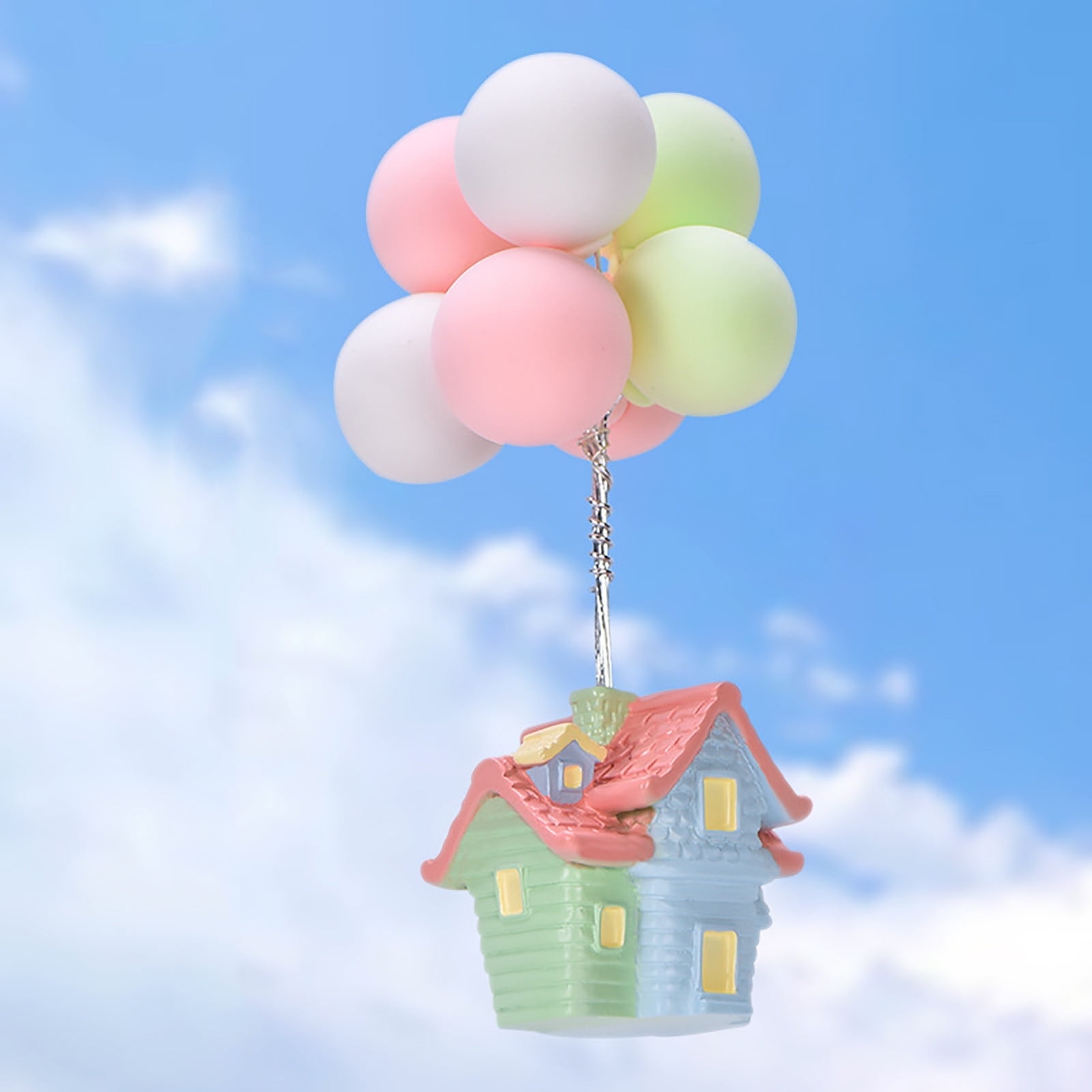 Opspring Balloon House Micro Landscape Desktop Ornament H,Miniature ...
