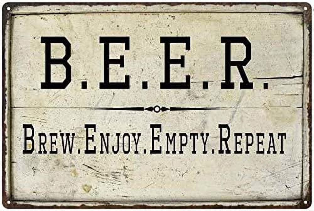 Opspring Beer Brew Enjoy Empty Repeat Sign Bar Pub Tavern Funny Signs ...