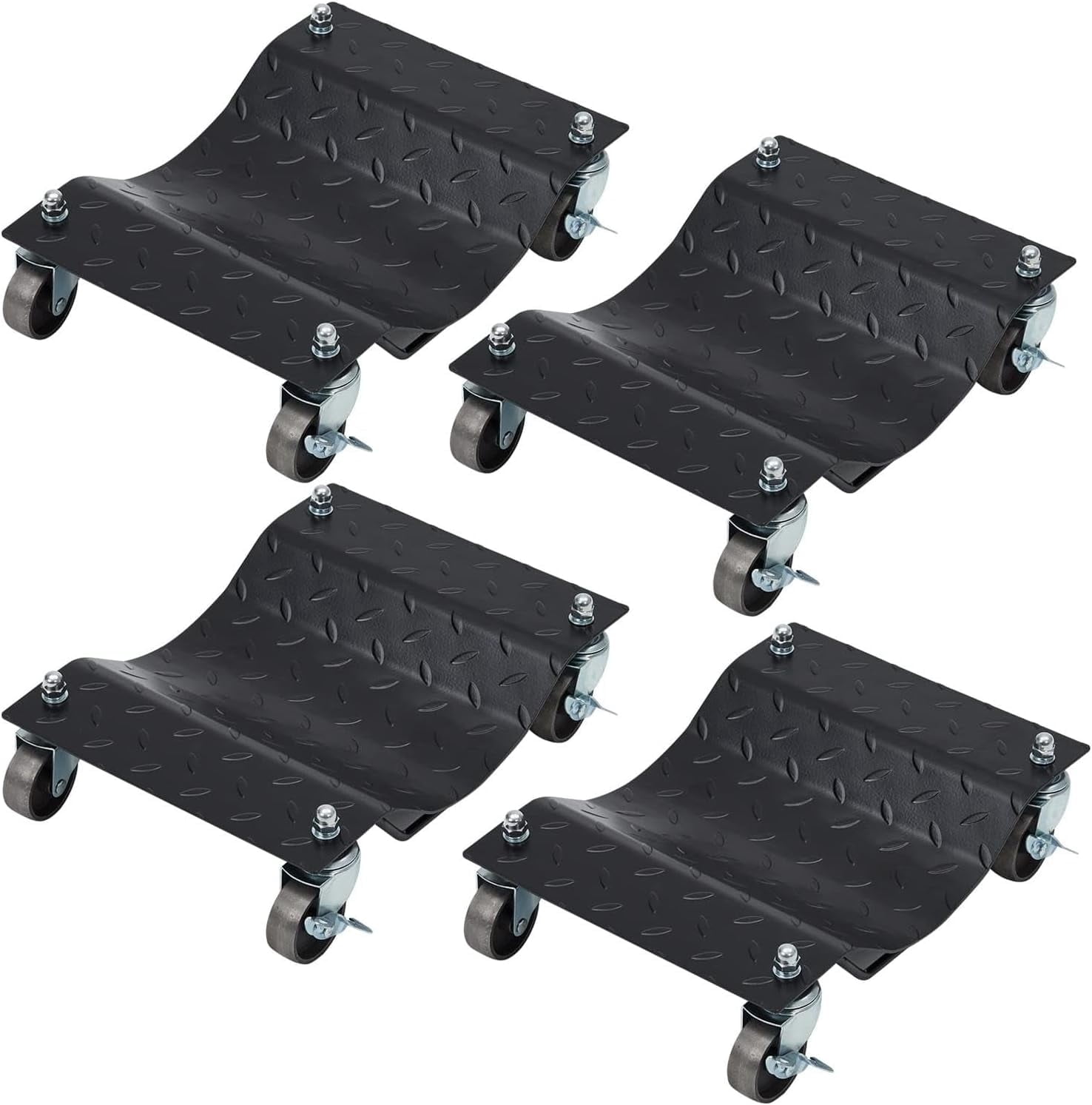 Opspring Car Dolly Wheel 4 PCS 6000lb Steel Tire Dolly Heavy Duty Skate ...