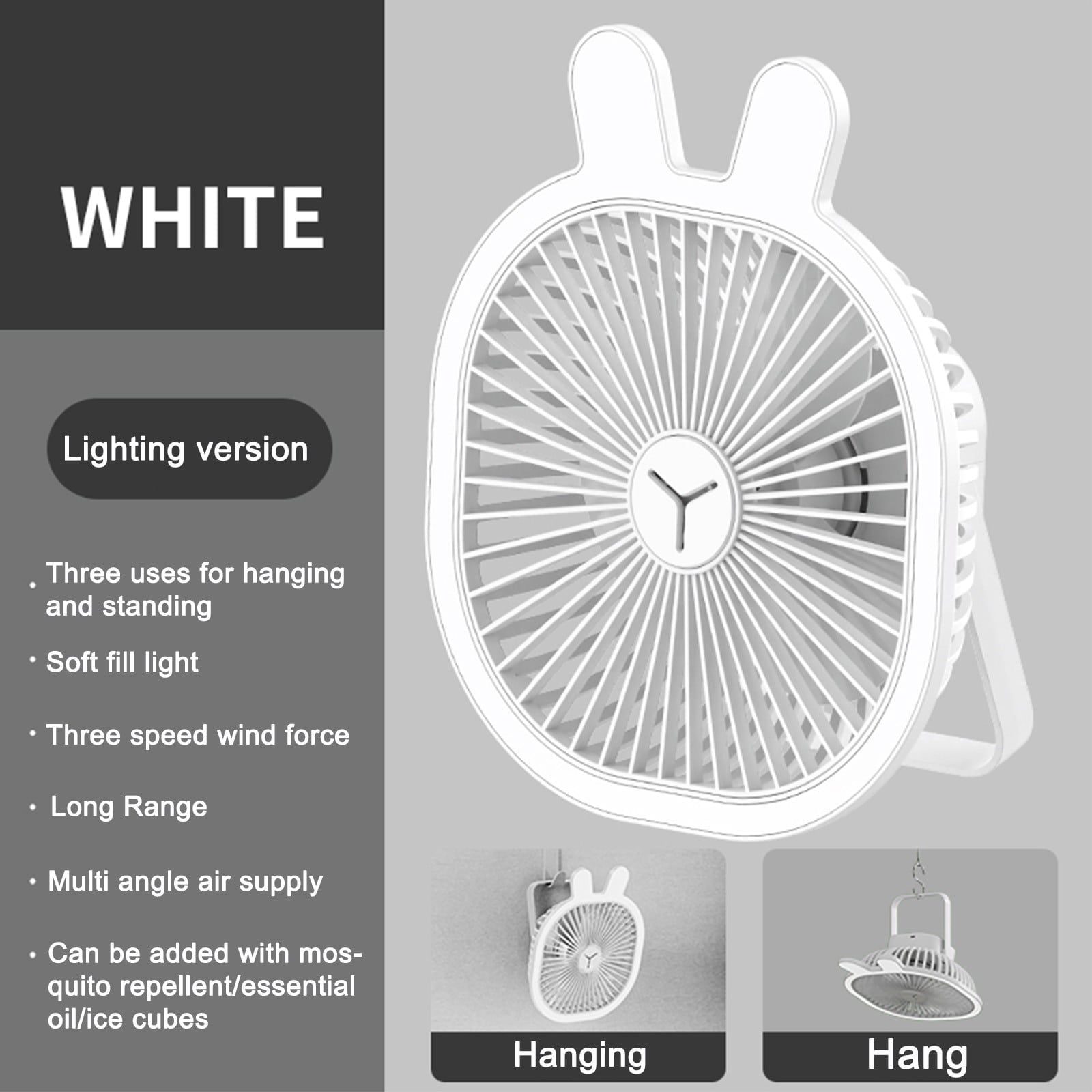 Opspring Charging Desktop Small Fan Dormitory Fan Wall-Mounted Mini ...