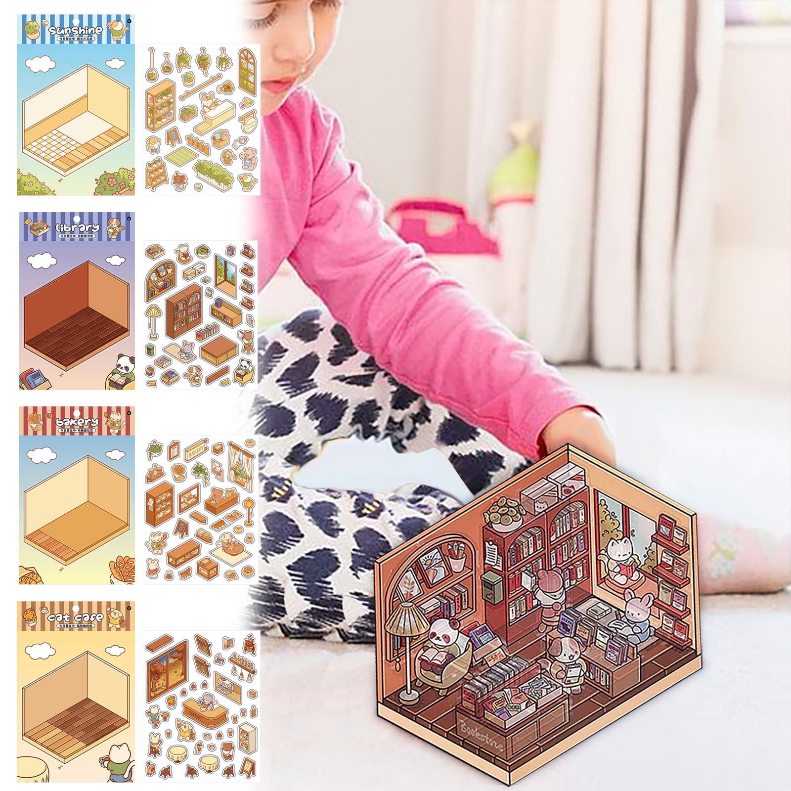 Opspring Clearance Party Decorations House Stickers Diy Stickers Scene ...