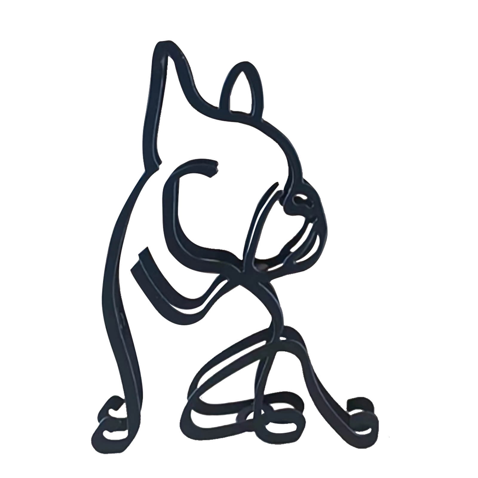Opspring Dog Art Sculpture, Personalized Metal Abstract Metal Line Art ...