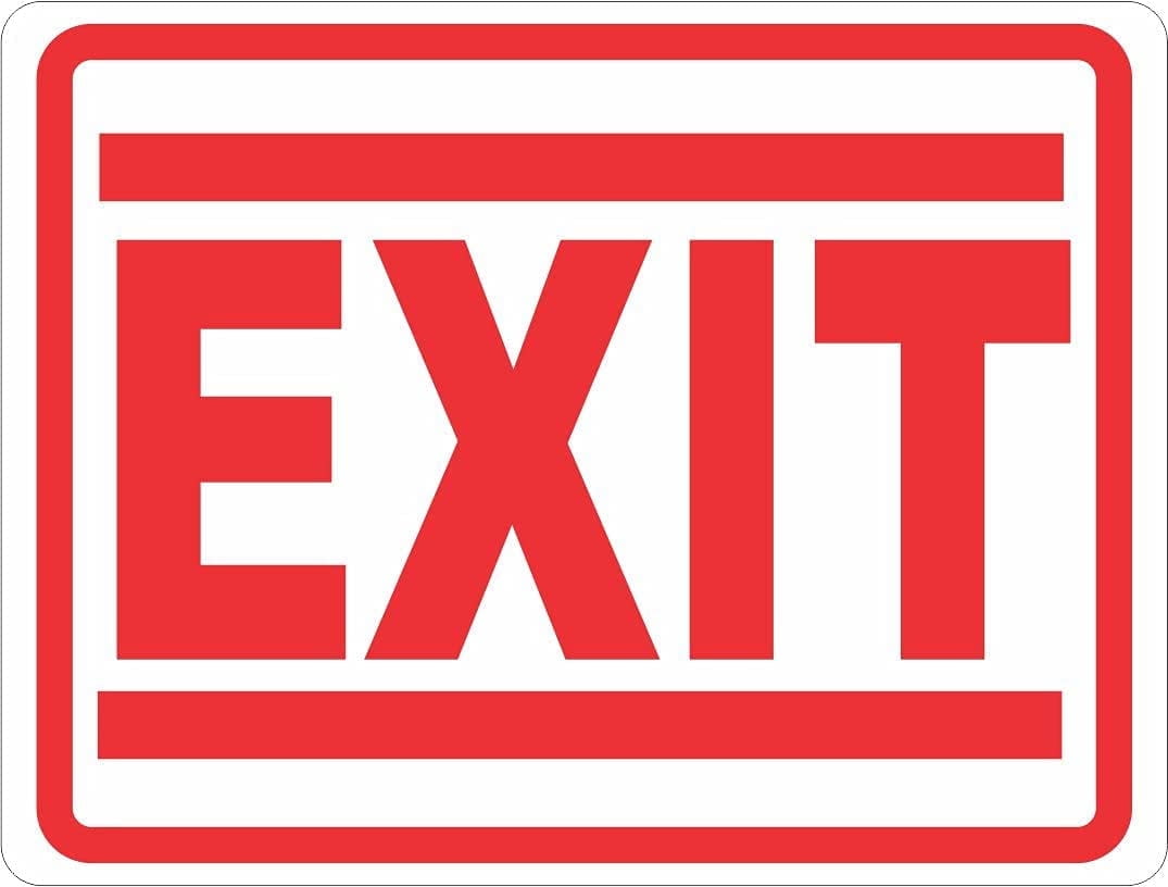 Opspring Exit Sign. 8x12 Metal. - Walmart.com