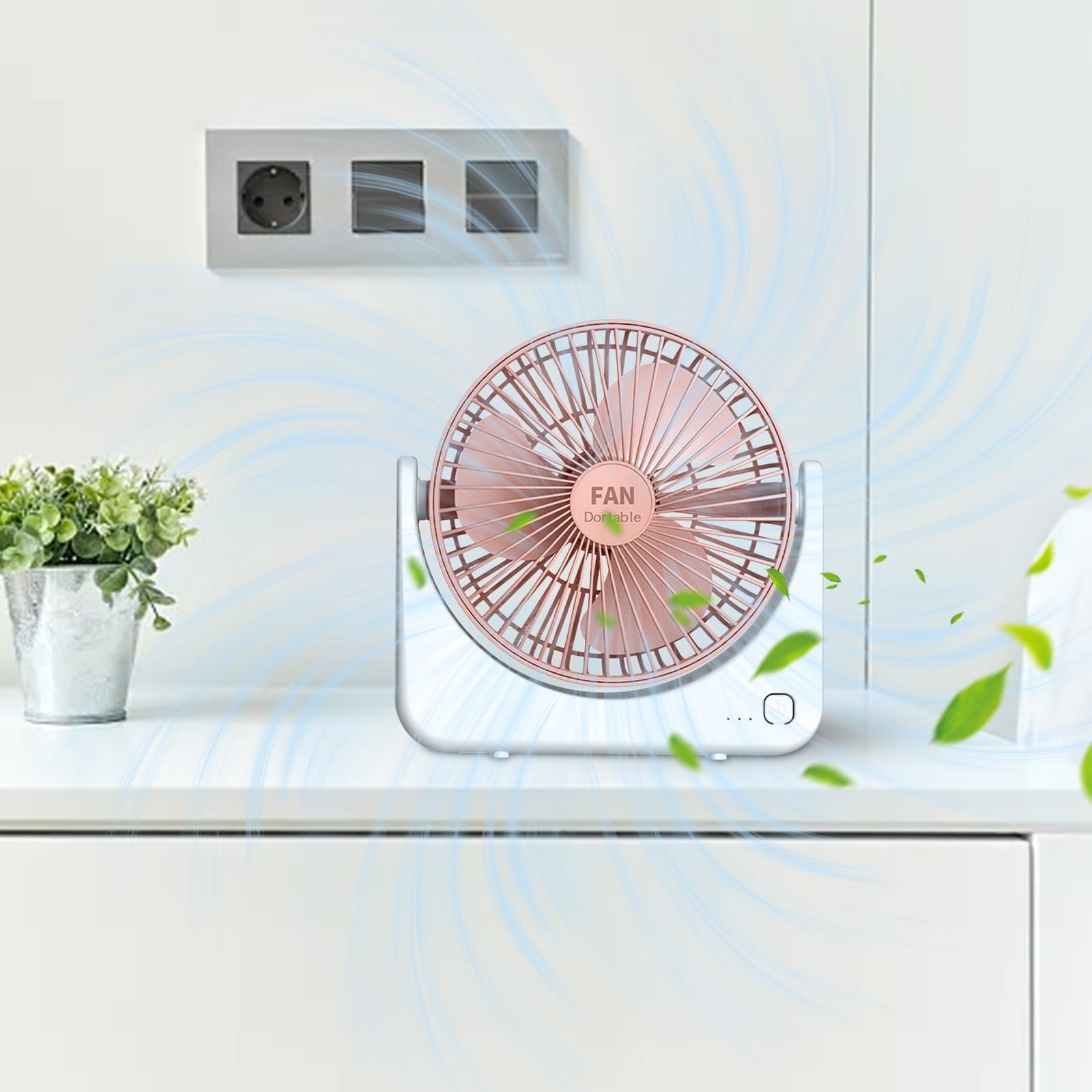 Opspring Fan for Bedroom USB Charging Desktop Circulating Fan Desktop ...