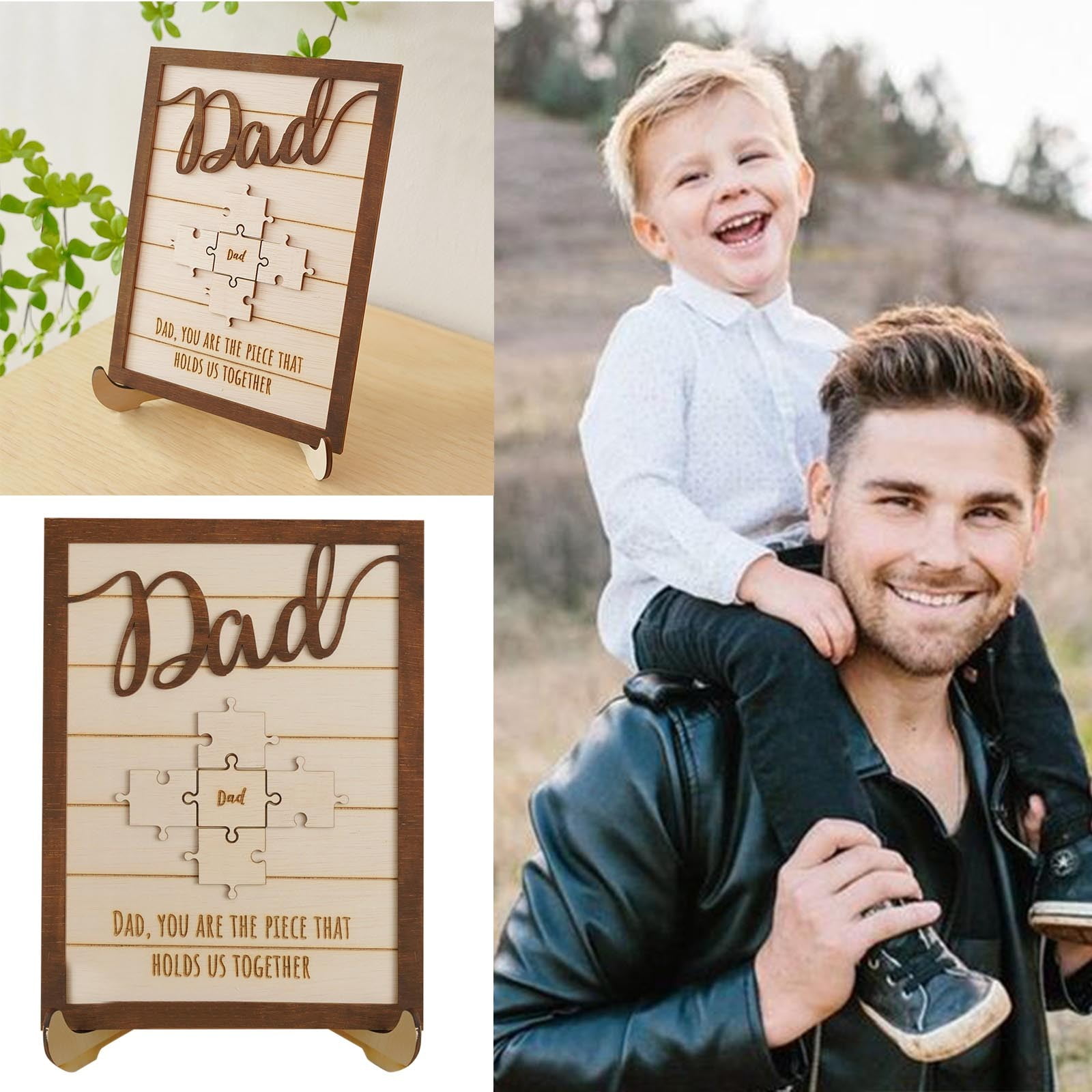 Opspring Father's Day Jigsaw Puzzle,Father S Day Gift Dad Puzzle Sign ...