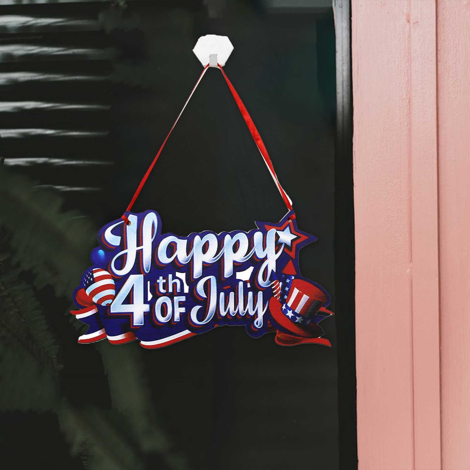 Opspring Patriotic Sign 4th Of July Hanging Sign Patriotic Wooden ...