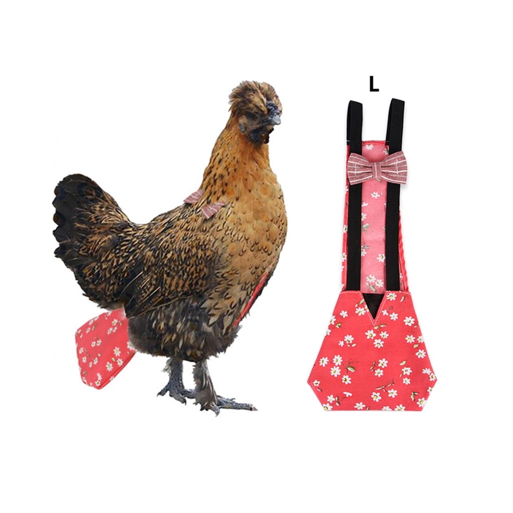 Opspring Pet Chicken Diapers for Hens,Reusable Duck Diapers with Bow ...