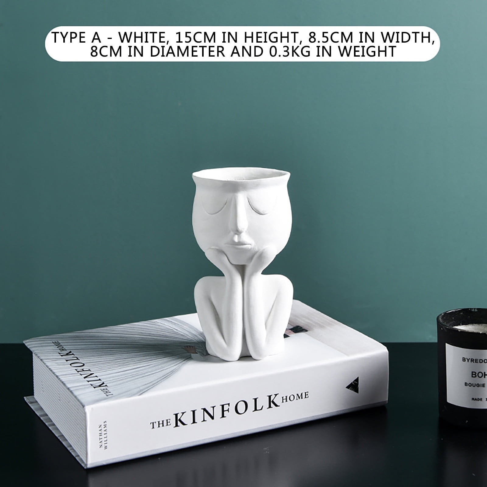 Opspring Planter Pots Clearance,Nordic Abstract Human Sculpture Resin ...