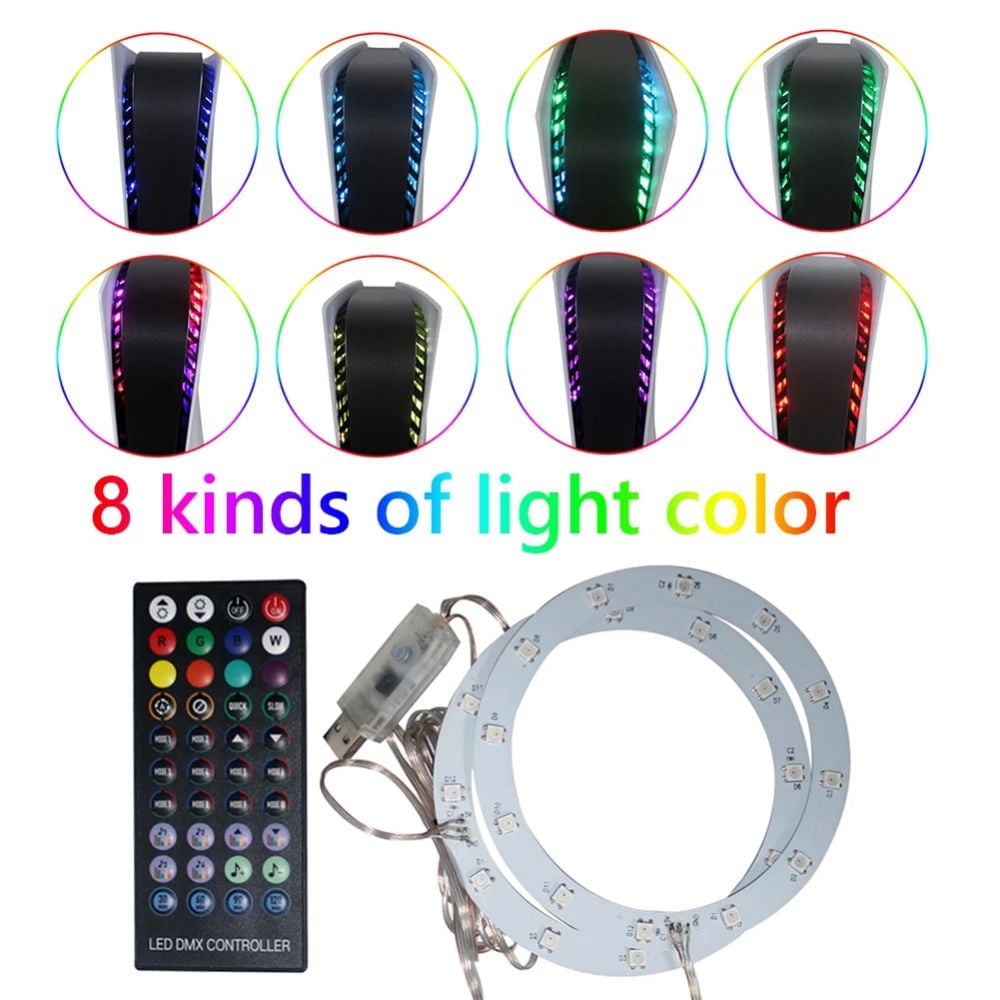 Opspring RGB LED Light Strip for PS5 Console, Flexible Lights Strips 8 ...