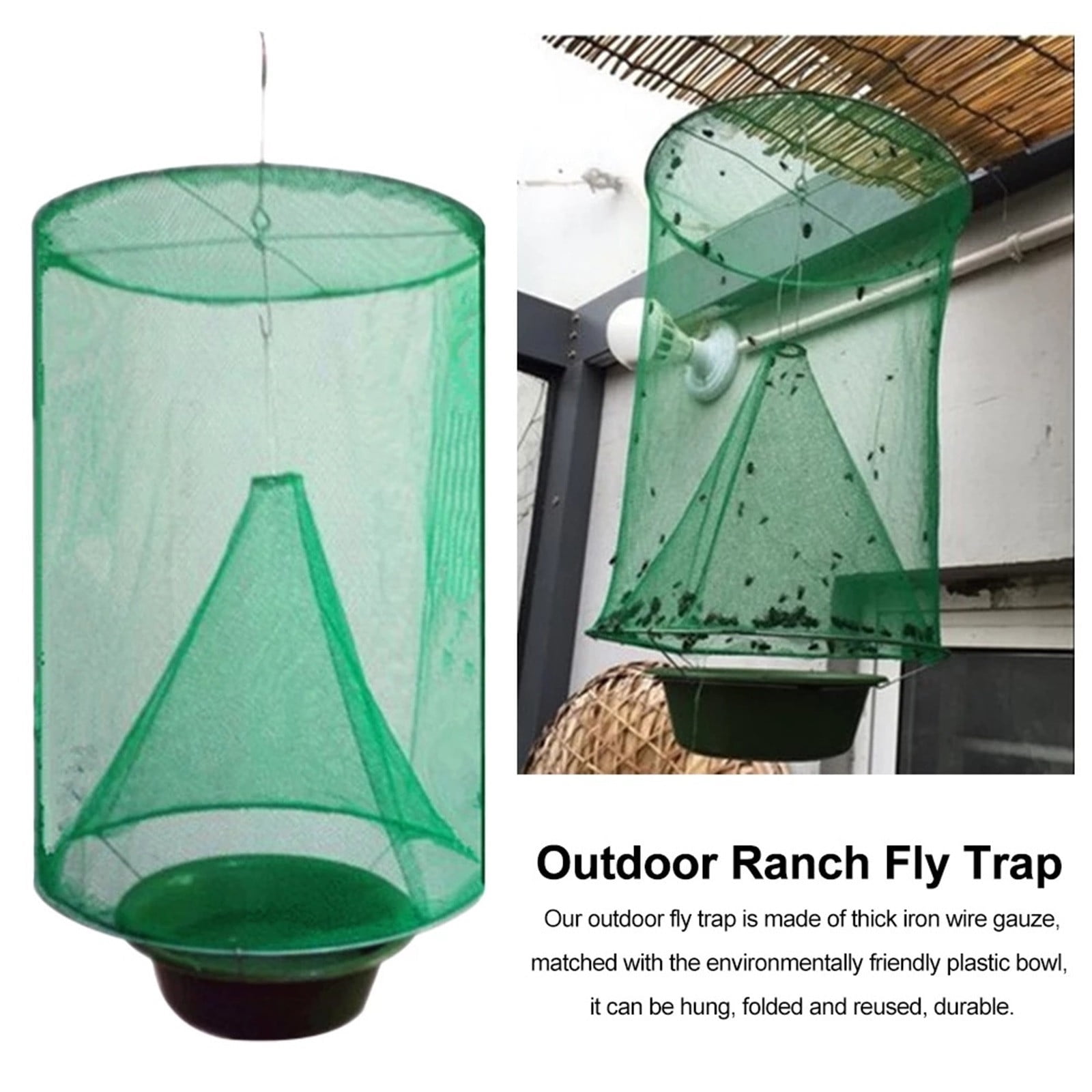 Opspring Ranch Fly Trap - Reusable Fly Trap With Tray For Indoor ...