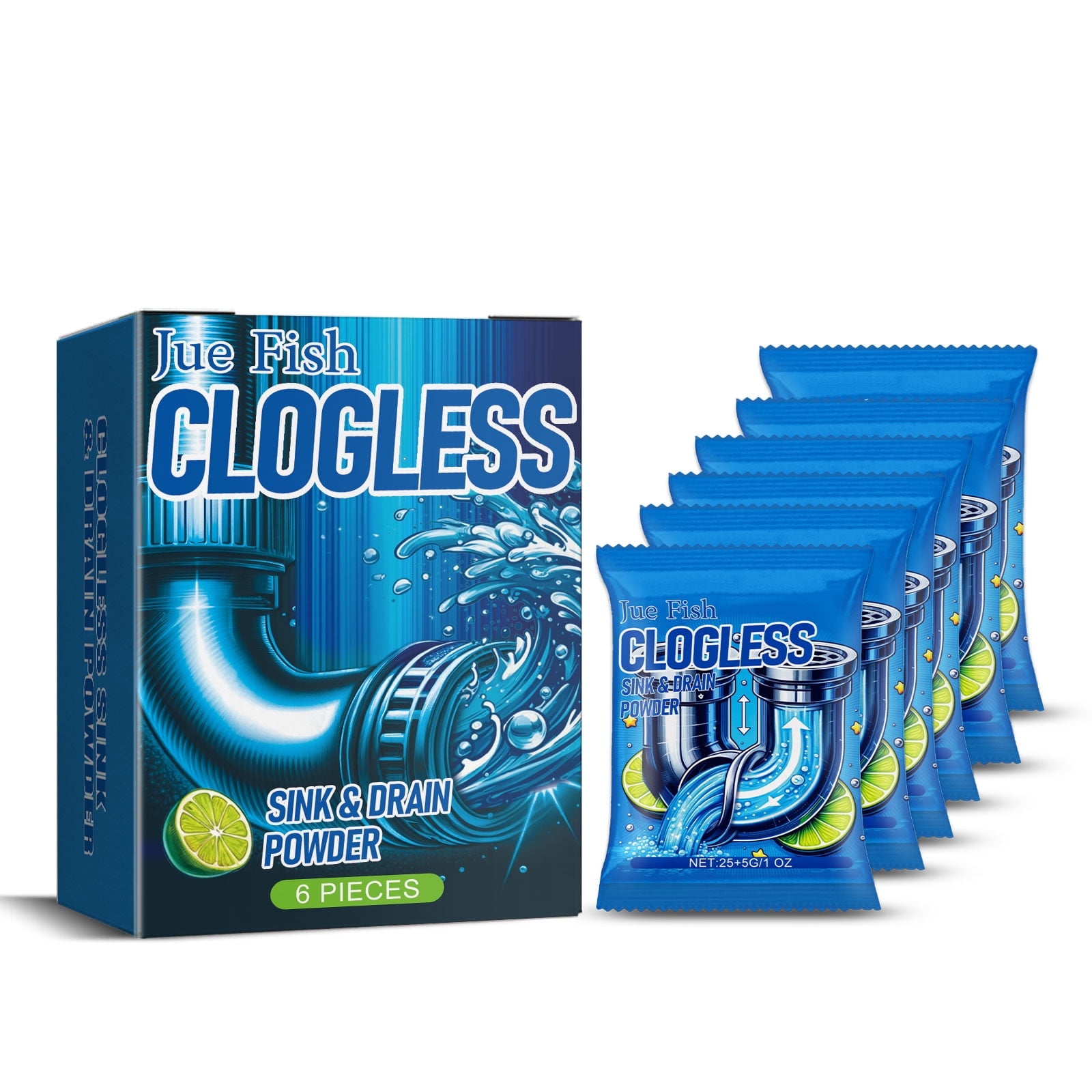 Opspring Sewer Unclogging Agent Unclogging Powder, All Drains ...